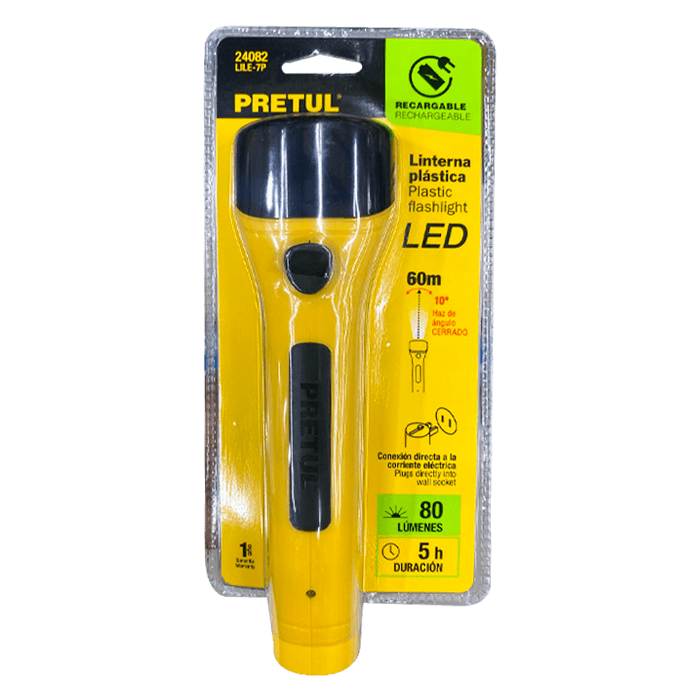 Linterna Plástica LED Recargable|80 Lumens